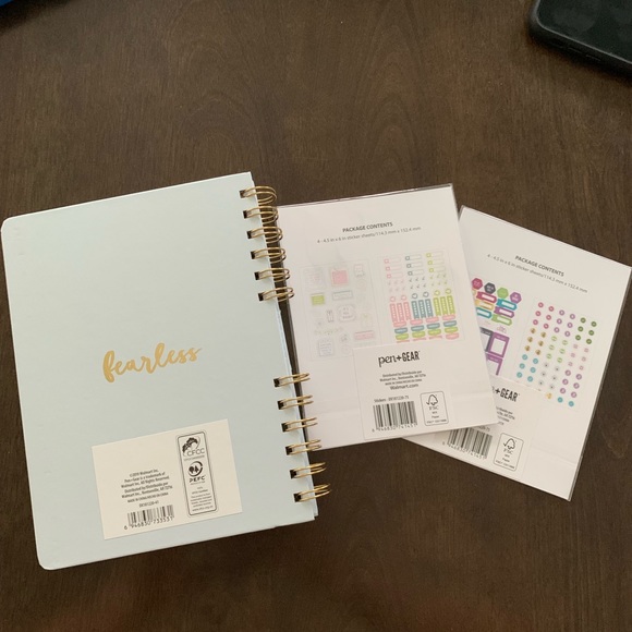 Office | Fearless Gold White Notebook Sticker Set | Poshmark